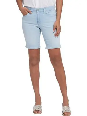 NYDJ Ella Side Slit Denim Shorts - Clear Waters