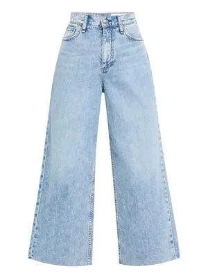Rag & Bone Featherweight Andi High-Rise Wide Ankle Jeans Beacon