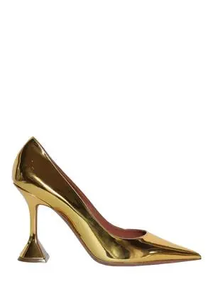 Amina Muaddi 95mm Ami Pumps - Gold