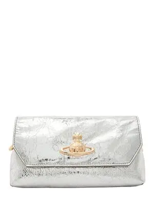 VIVIENNE WESTWOOD Orb Mini Leather Pouch - Silver