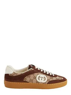 Gucci Interlocking G Low-top Suede Trainers - Fondente Brown