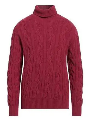Altea Man Turtleneck Garnet Size Xl Virgin Wool Red