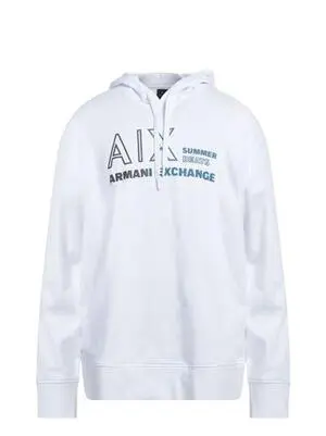 Armani Exchange Sweatshirt In Cotton And Elastane - White