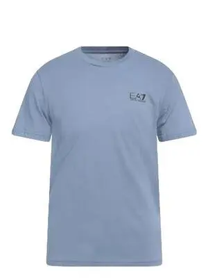 EA7 Man T-shirt Light Blue Size Xs Cotton Light Blue