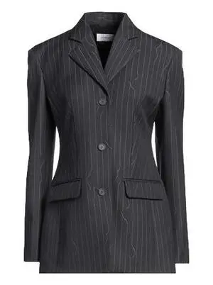 OFF-WHITE™ Single-breasted Pinstriped Blazer - Grey