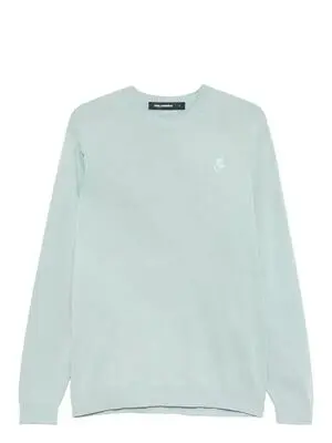 Karl Lagerfeld Logo-embroidered Sweater - Blue