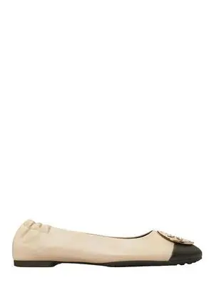 Tory Burch Claire Cap-toe Ballerinas - Black