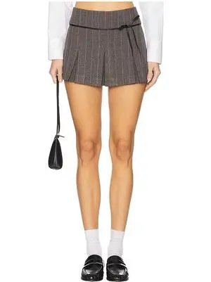 Free People X Houston Skort - Charcoal Pinstripe