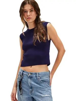 Free People Free People Back To Back Tee Celestial Indigo