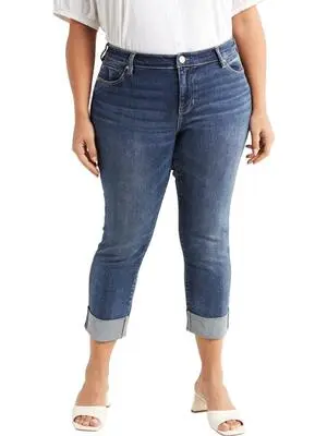 LIVERPOOL Charlie Cuffed Crop Jeans - Wells