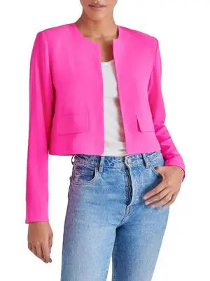 Steve Madden Steve Madden Serene Crop Blazer Hot Pink