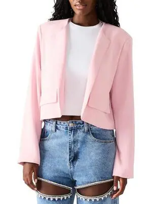 Steve Madden Serene Crop Blazer - Powder Pink