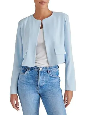 Steve Madden Steve Madden Serene Crop Blazer Sky Blue
