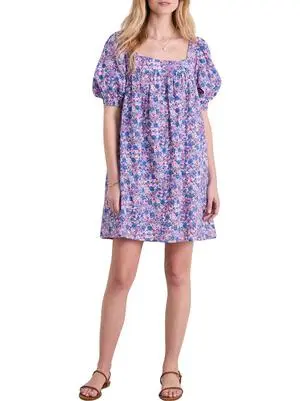 Vineyard Vines Puff Sleeve Seersucker Dress - Helen Floral Sm