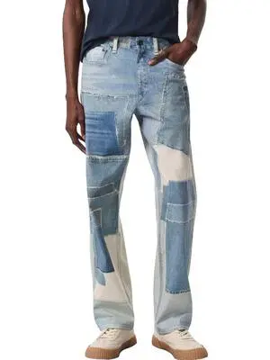 Rag & Bone Fit 4 Miramar Canvas Straight Leg Jeans - Patchwork