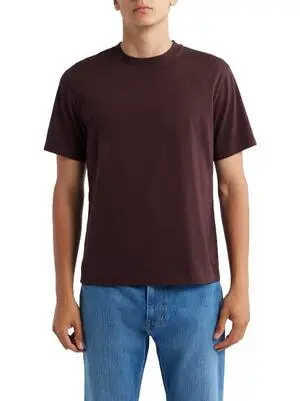FRAME Short Sleeve Light Cotton Tee - Burgundy