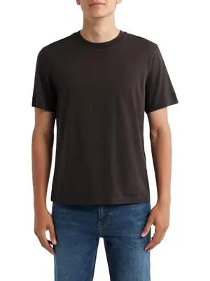 FRAME Short Sleeve Light Cotton Tee - Dark Chocolate