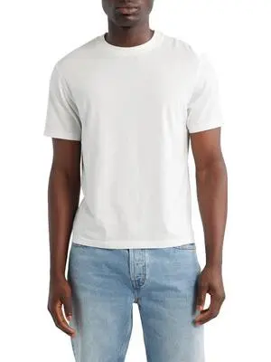 FRAME Short Sleeve Light Cotton Tee - Off White
