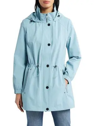London Fog Hooded Jacket - Ocean Blue