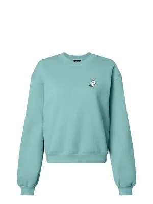 DALIX Ghost Relaxed Fleece Sweatshirt - Arctic Blue