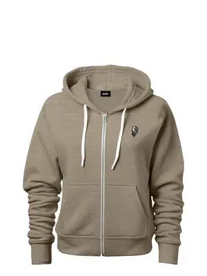 DALIX Lightning Bolt Zip Hoodie Heather Stone