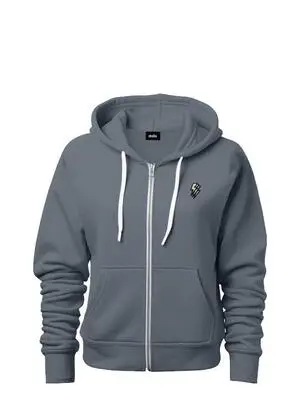 DALIX Lightning Bolt Zip Hoodie Steel Blue