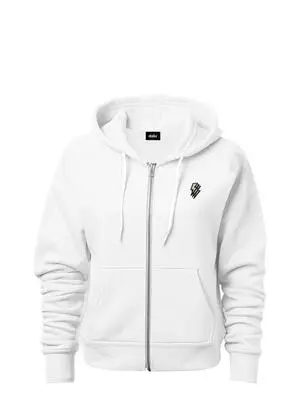 DALIX Lightning Bolt Zip Hoodie White