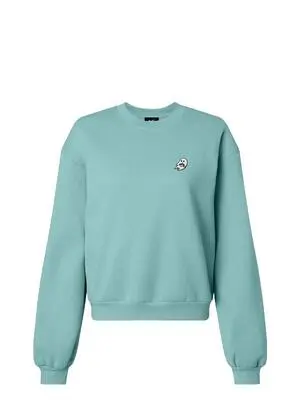DALIX Dalix Spook-a-Latte Relaxed Fleece Sweatshirt Arctic Blue