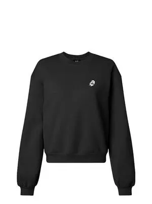 DALIX Dalix Spook-a-Latte Relaxed Fleece Sweatshirt Black