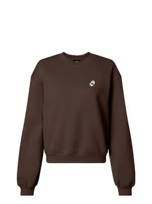DALIX Dalix Spook-a-Latte Relaxed Fleece Sweatshirt Brown