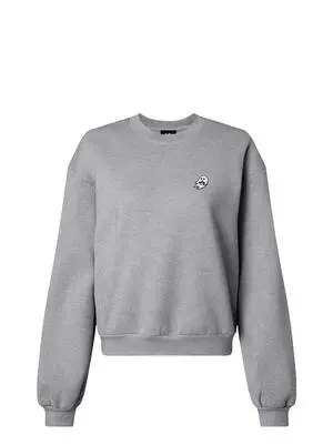 DALIX Dalix Spook-a-Latte Relaxed Fleece Sweatshirt Heather Gray
