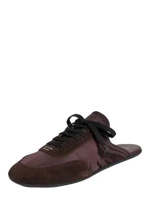 Prada Lace-up Mule Sneakers - Caffe