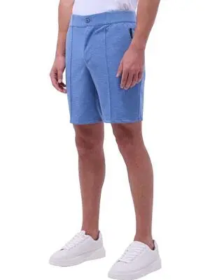 Bugatchi Soft Touch Knit Pintuck Shorts - Cobalt