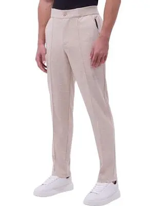 Bugatchi Soft Touch Knit Pintuck Pants - Sand