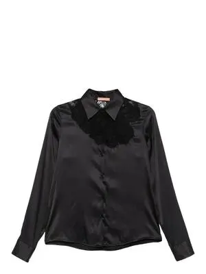 Ermanno Scervino Lace-trim Shirt - Black
