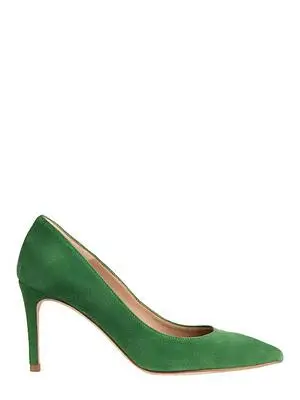 LK BENNETT Floret Suede Heeled Courts Gre-fern Green