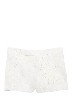 SAPIO Sequined Thigh-length Shorts - White