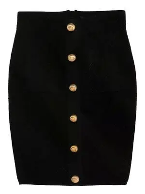 Balmain Button-embellished Mini Skirt - Black