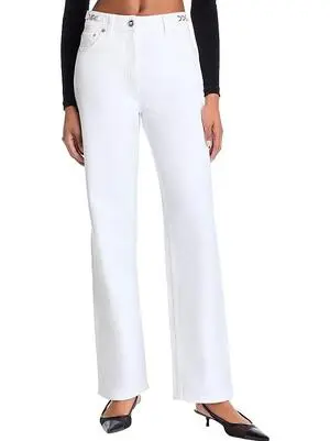 Versace High-rise Straight Leg Jeans - White