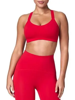 Spanx Mid Impact Sports Bra - Spanx Red