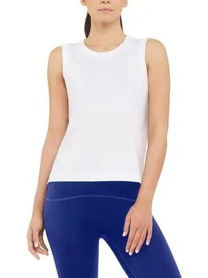 Spanx Supernaturals Flow Crewneck Tank Top - Vivid White