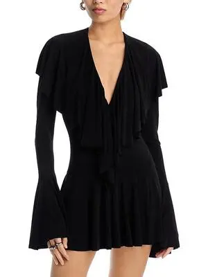 Norma Kamali Bodysuit Mini Dress - Black