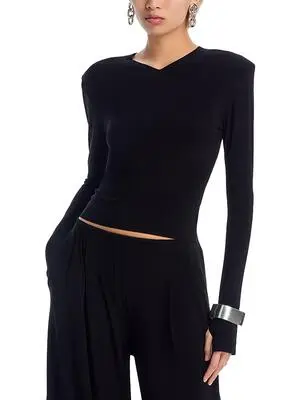 Norma Kamali Long Sleeve Top - Black