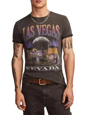 Lucky Brand Las Vegas Graphic T-shirt - Jet Black