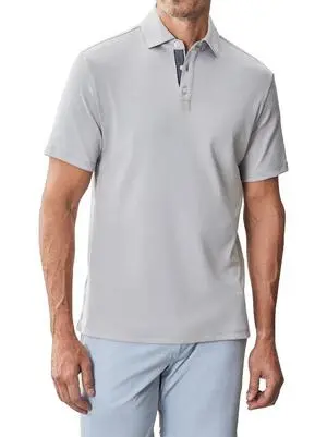 Robert Barakett Georgia Short Sleeve Pima Cotton Polo Chalk