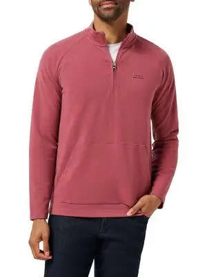Travis Mathew TravisMathew Thermal Quarter Zip Pullover Roan Rouge