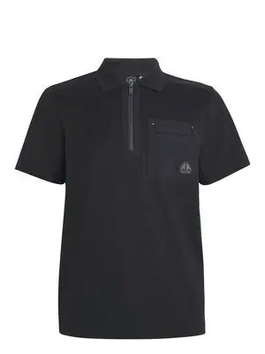 Moose Knuckles Cotton Dalon Chest Pocket Polo Shirt - Black
