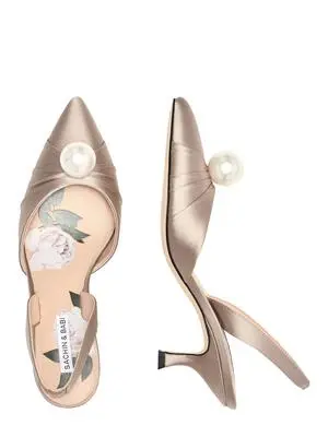 Sachin & Babi Vanderbilt Duchess Satin 2-inch Kitten Heel - Pewter