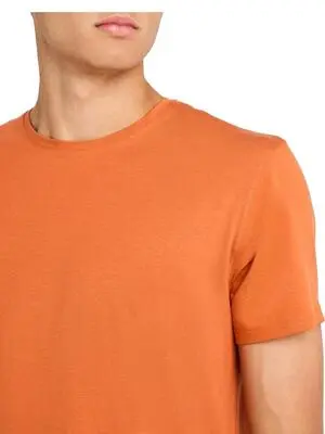 Derek Rose Apos;s Basel Crewneck T-shirt - Orange