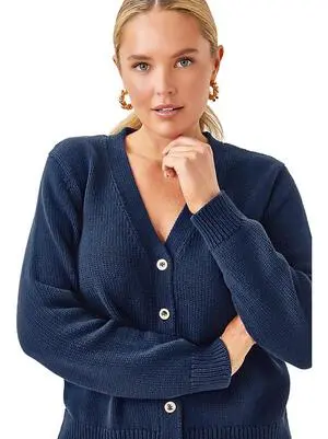 LILLY PULITZER Tippery Cardigan Low Tide Navy